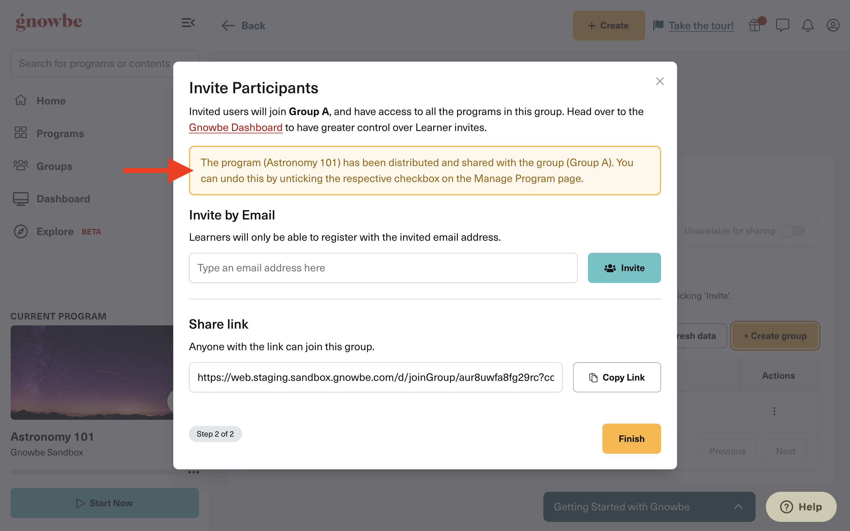How can I share a Gnowbe program with users? – Gnowbe Help Center