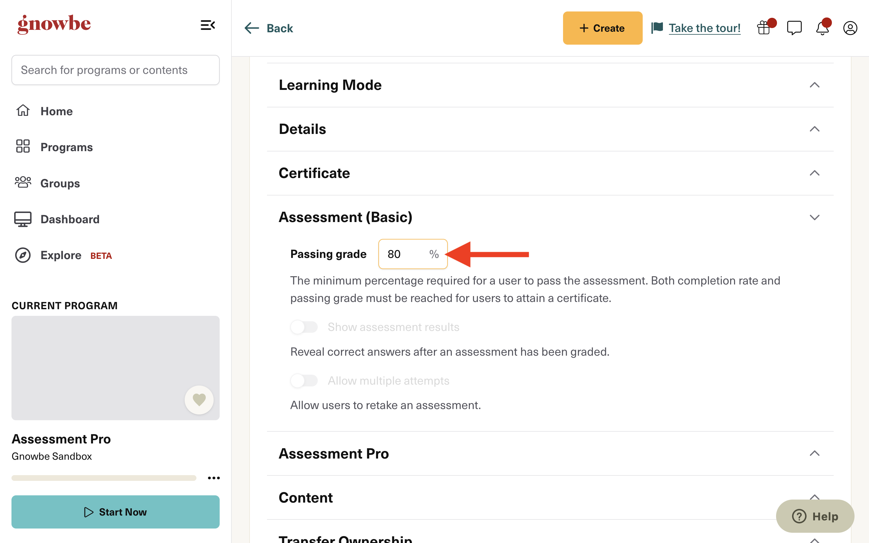 How to set up Assessment Pro – Gnowbe Help Center