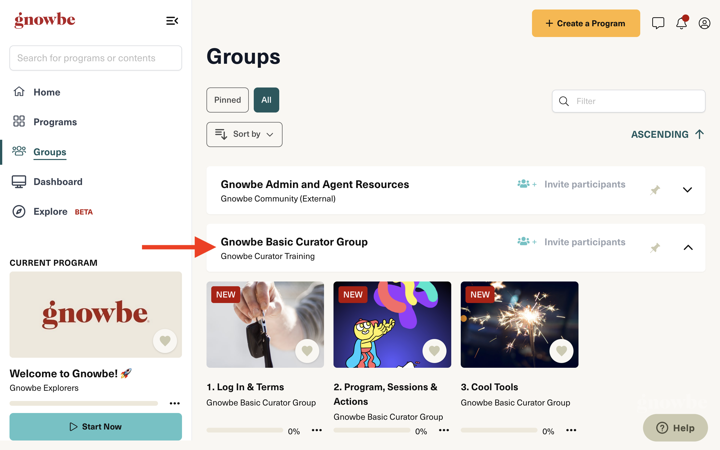 How can I get trained on using Gnowbe - curating content and using the ...