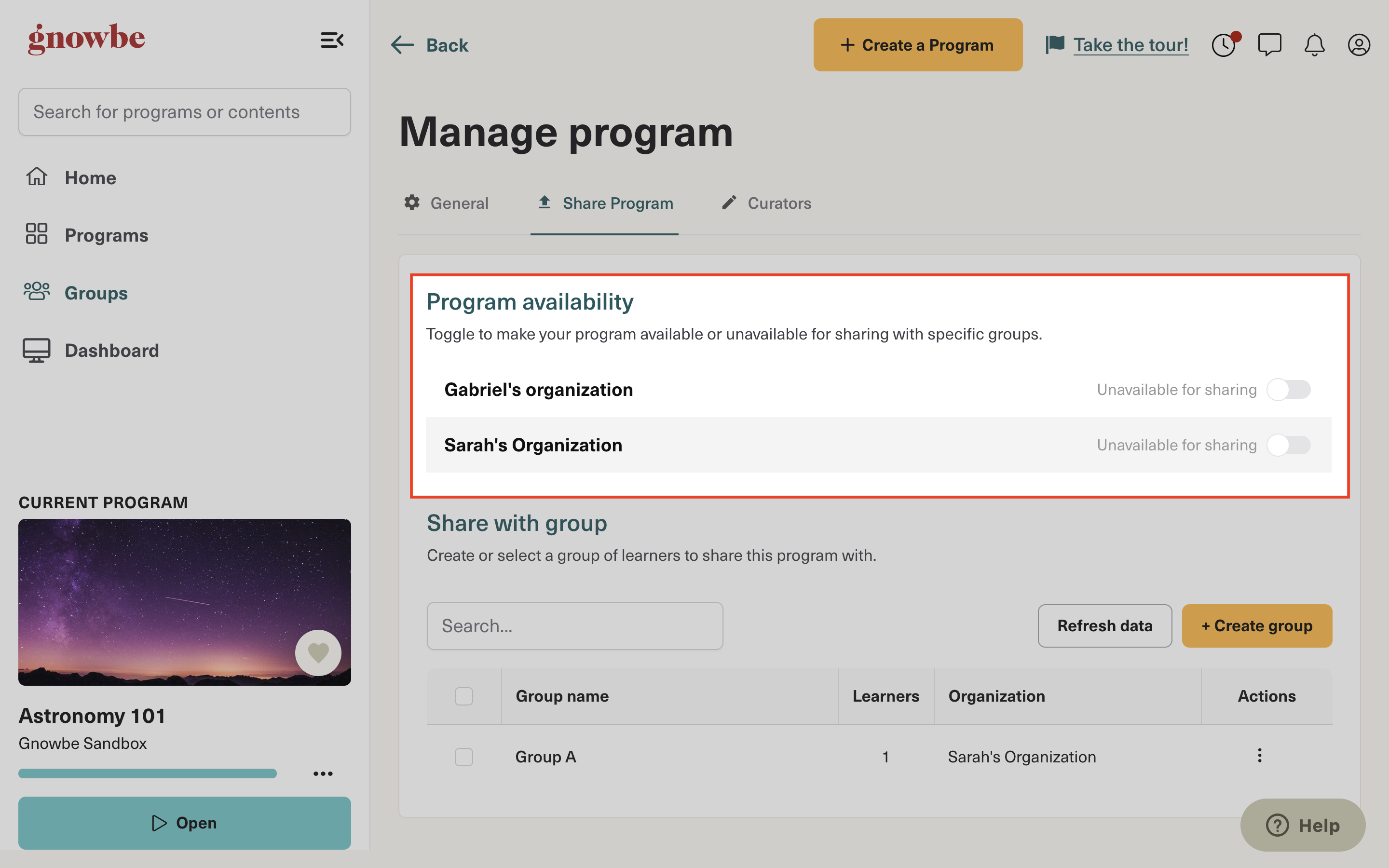 What is Program Availability? – Gnowbe Help Center